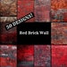 Red Brick Wall Digital Paper: Vintage Journal Inserts (PNG) - Etsy