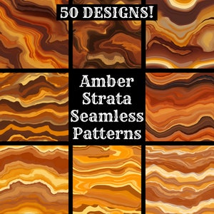 Amber Strata Seamless Digital Paper, Printable Scrapbook Paper Seamless ...
