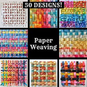 Paper Weaving Paper, Paper Weaving Printable Paper, Vintage Paper ...