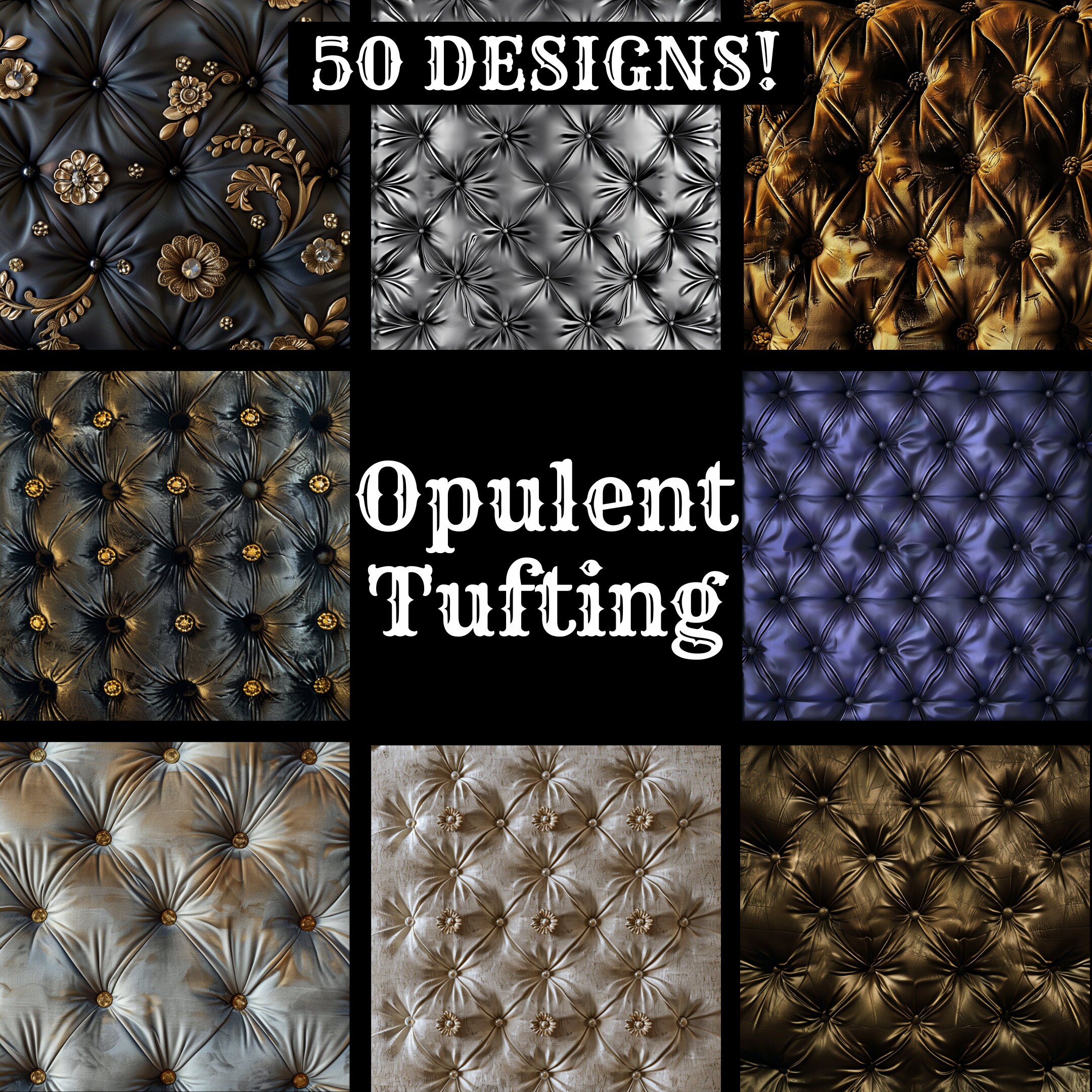 Opulent Tufting Digital Paper: High-resolution Scrapbook & Journal (PNG ...