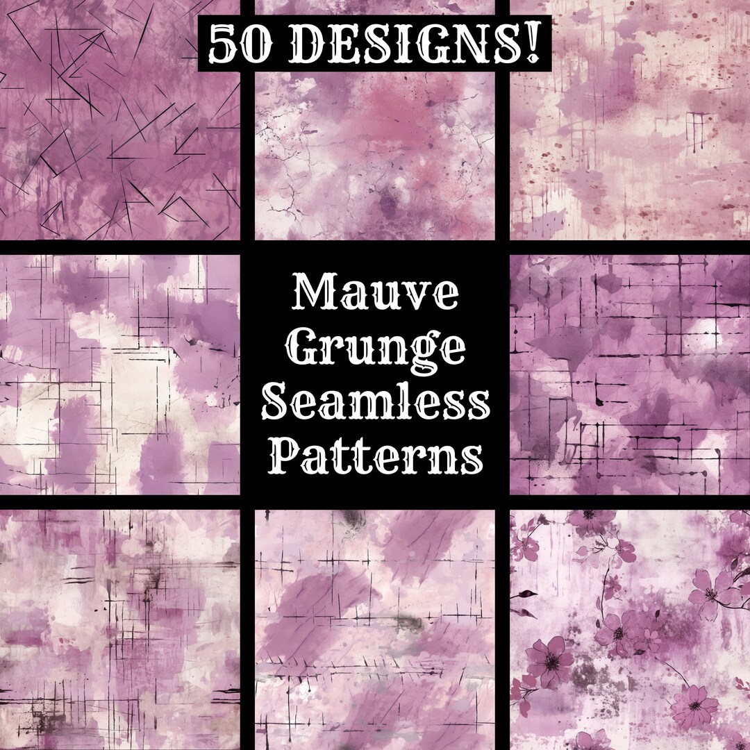 Mauve Grunge Seamless Digital Paper, Printable Scrapbook Paper Seamless ...