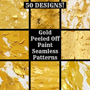 Gold Peeled off Paint Seamless Digital Paper, Printable Scrapbook Paper ...