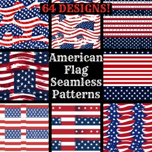 American Flag Seamless Pattern: Patriotic Digital Paper (PNG, 300 Dpi ...