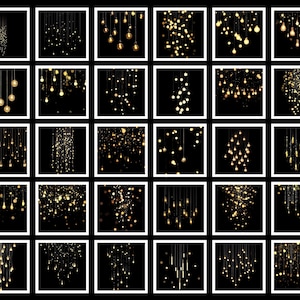 350 Bokeh String Light Photo Overlays: Twinkle Fairy Lights (PNG) - Etsy