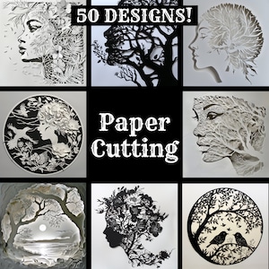 Vintage Paper Cutting Designs: High-resolution Digital Paper (PNG) - Etsy