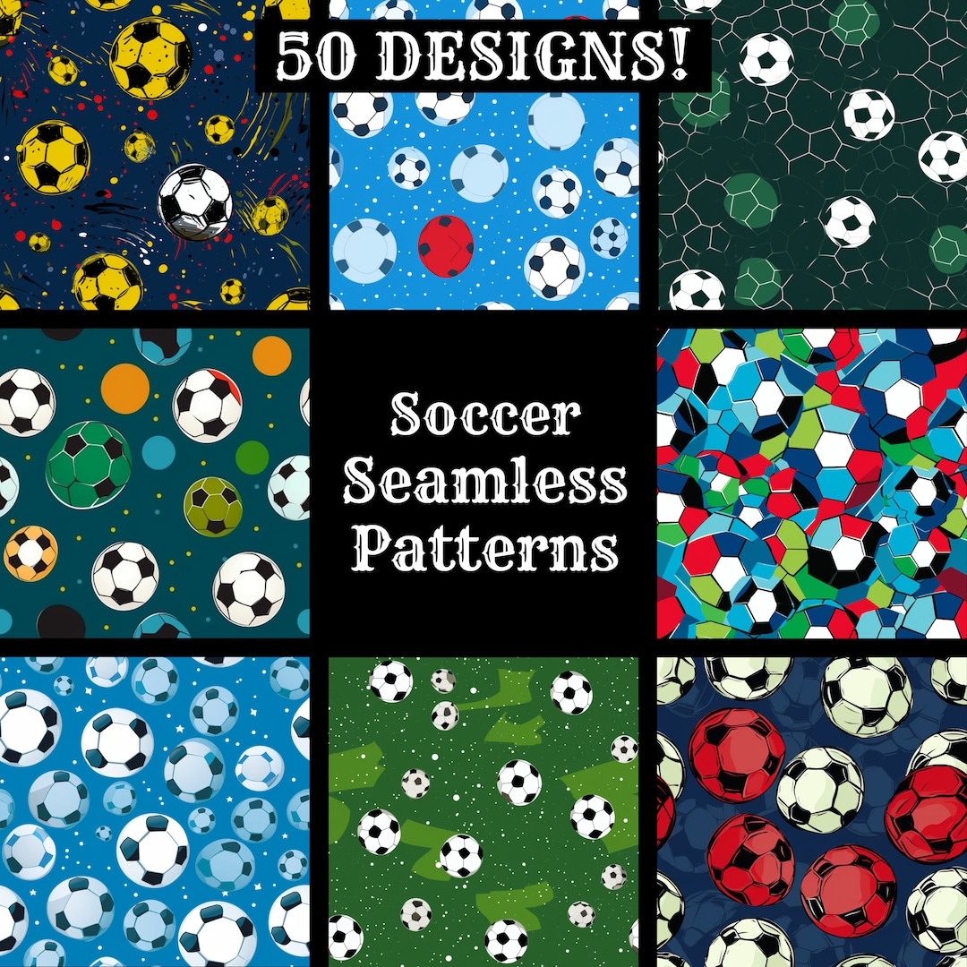 Soccer Seamless Digital Paper, Printable Scrapbook Paper Seamless ...