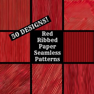 Red Ribbed Paper Seamless Digital Paper, Red Ribbed Paper Printable ...