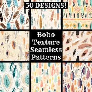 Boho Texture Seamless Digital Paper, Printable Scrapbook Paper Seamless ...