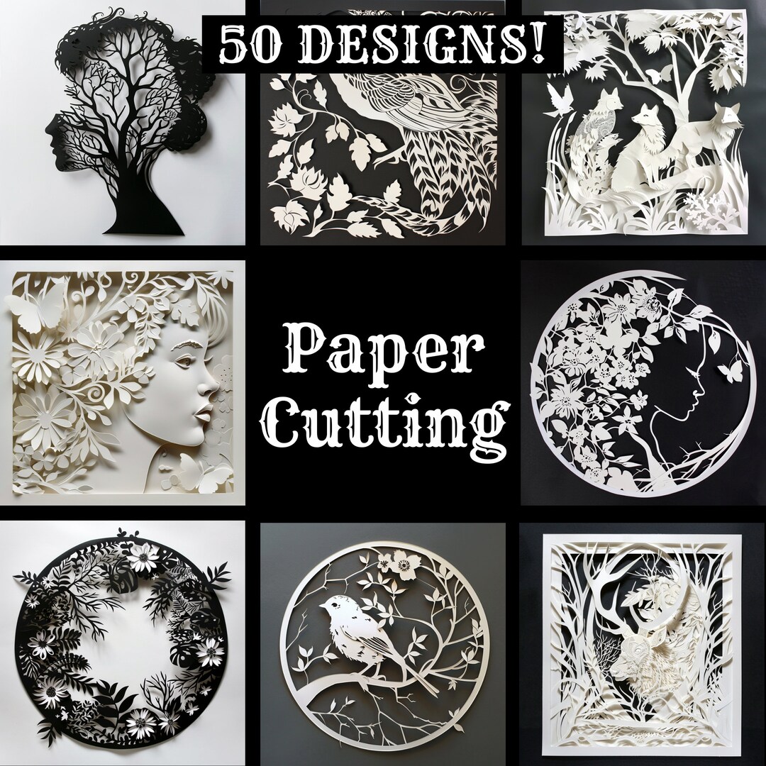 Vintage Paper Cutting Designs: High-resolution Digital Paper (PNG) - Etsy