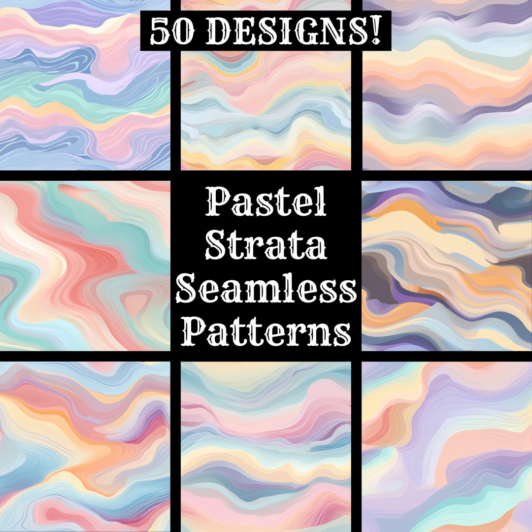 Pastel Strata Seamless Digital Paper, Printable Scrapbook Paper ...