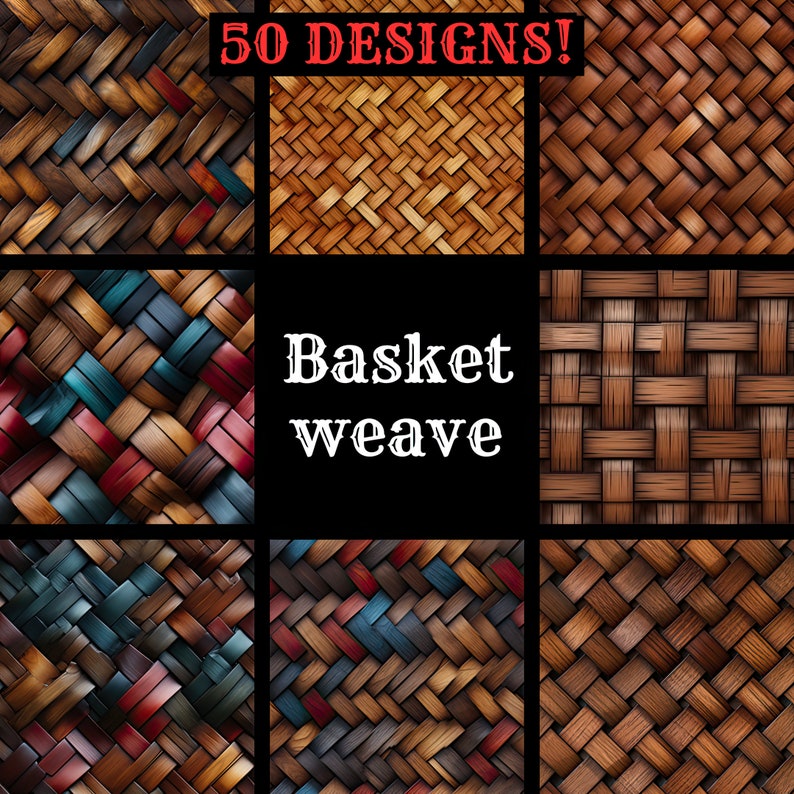 Basketweave Digital Paper for Scrapbooking and Commercial Use - Etsy