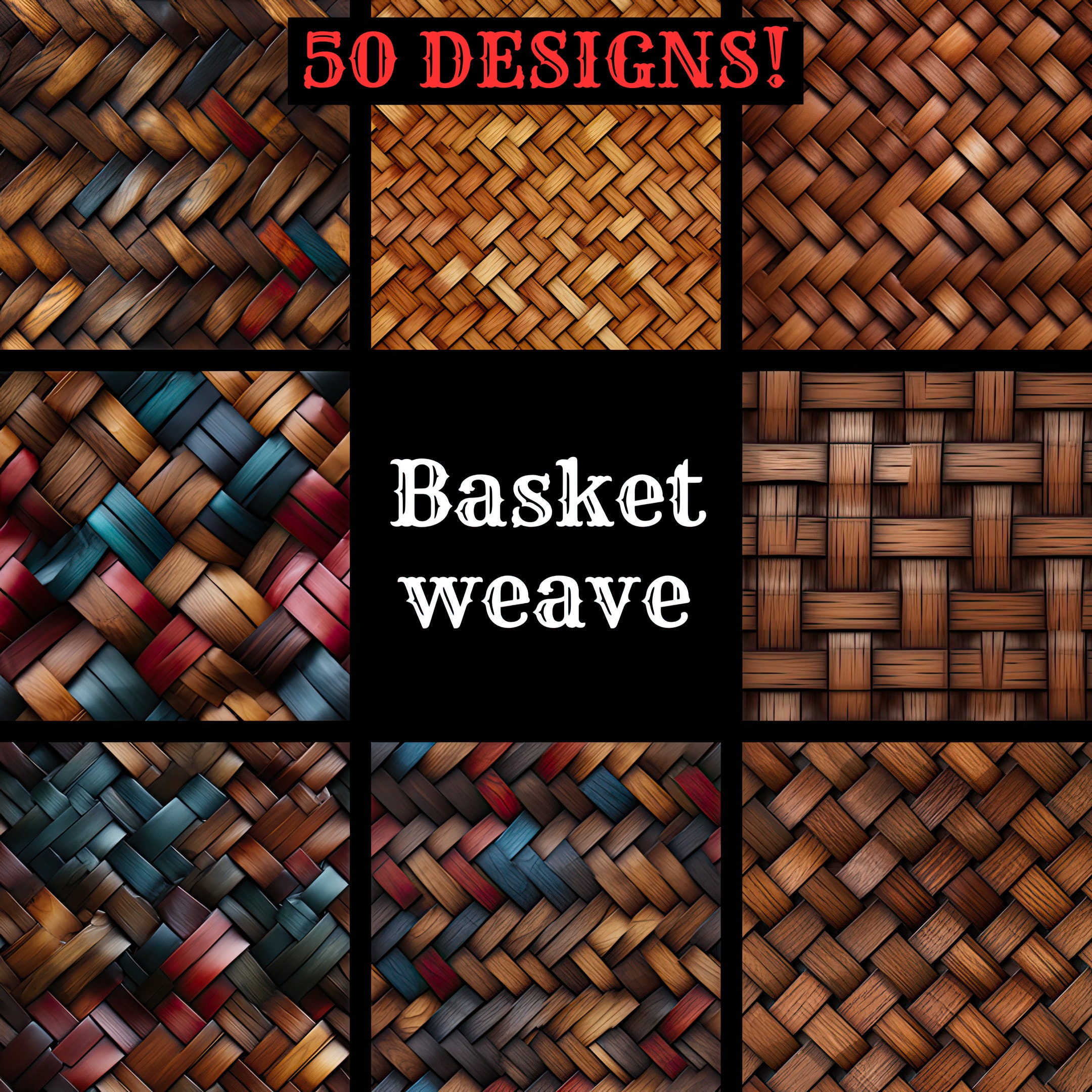 Basketweave Digital Paper for Scrapbooking and Commercial Use - Etsy