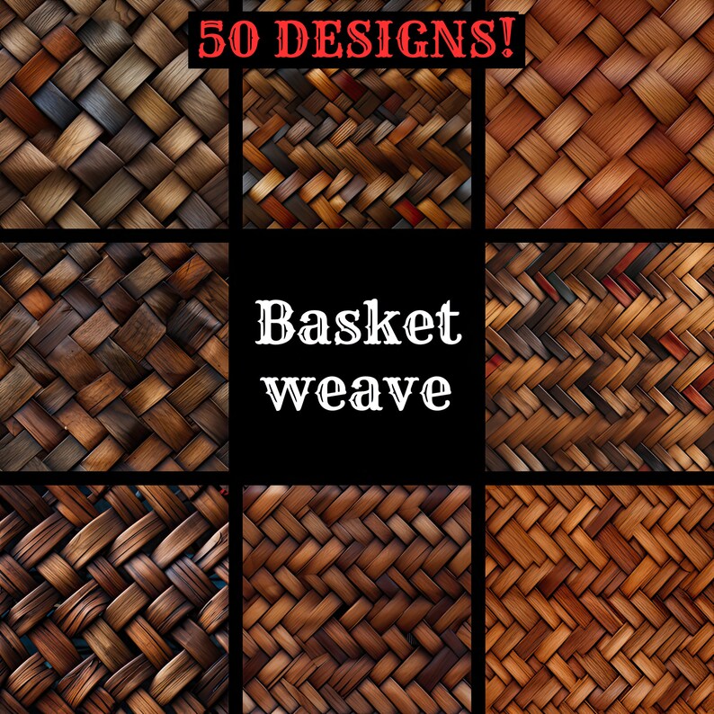 Basketweave Digital Paper for Scrapbooking and Commercial Use - Etsy