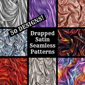 Draped Satin Seamless Digital Paper, Draped Satin Printable Scrapbook ...