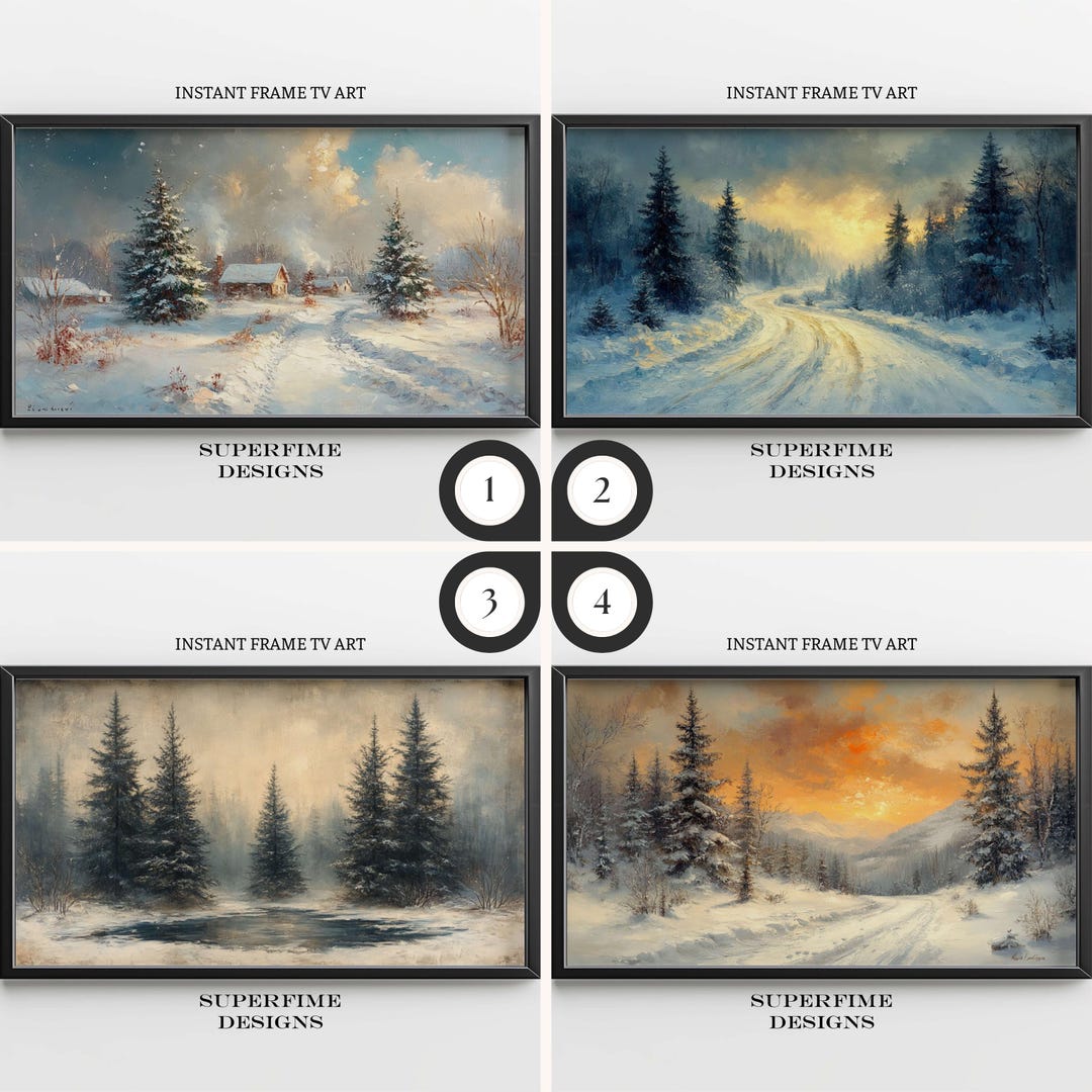 Evergreen Trees Frame TV Art, Evergreen Trees TV Scenery Screensaver ...