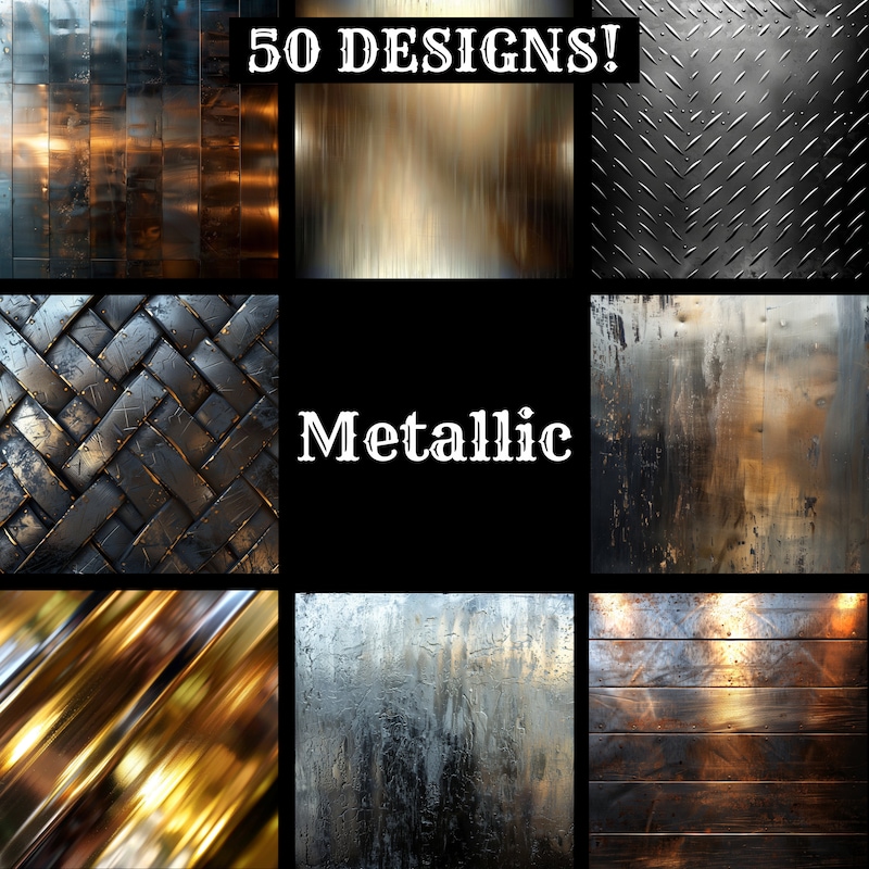 Metallic Logos Pack - Etsy