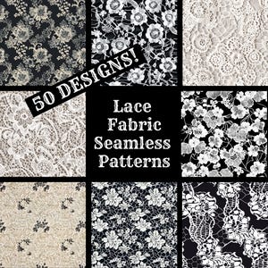 Lace Fabric Seamless Digital Paper, Lace Fabric Printable Scrapbook ...