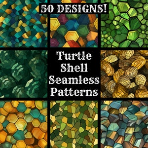 Turtle Shell Seamless Digital Paper, Printable Scrapbook Paper Seamless ...