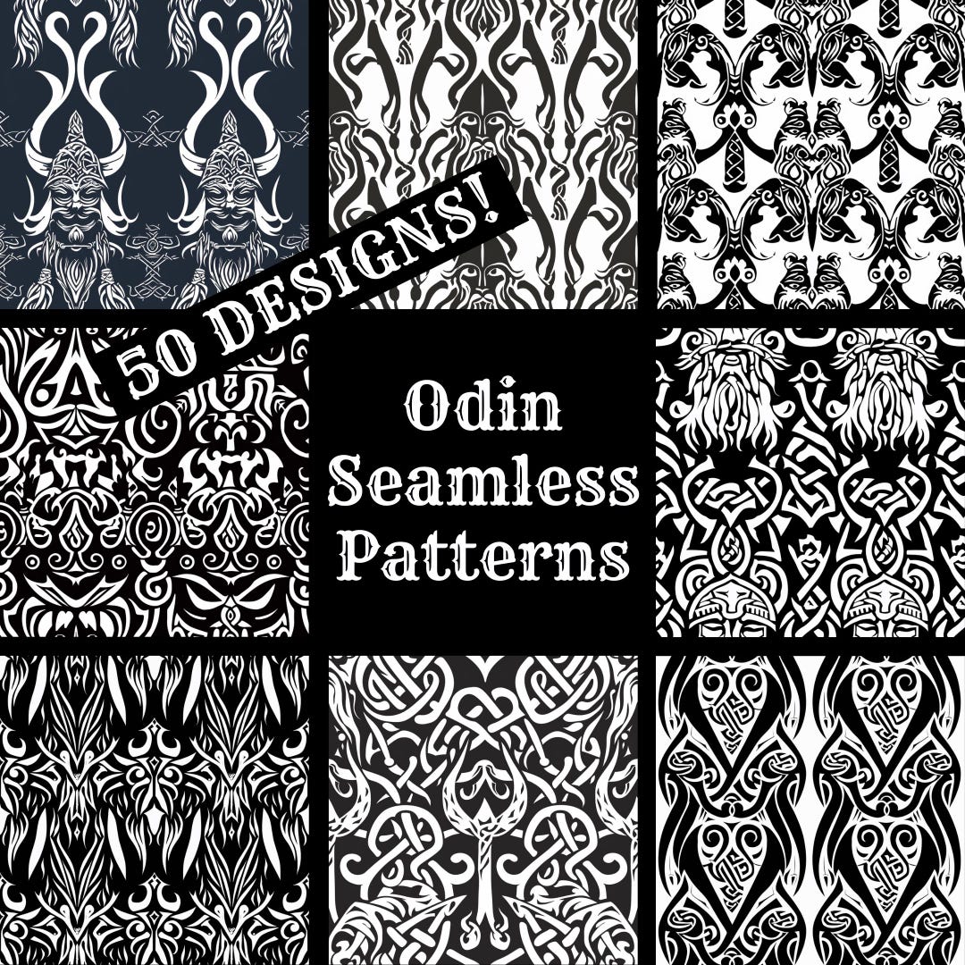Odin Seamless Digital Paper, Odin Printable Scrapbook Paper Seamless ...