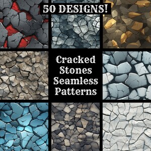 Cracked Stones Seamless Digital Paper, Printable Scrapbook Paper ...