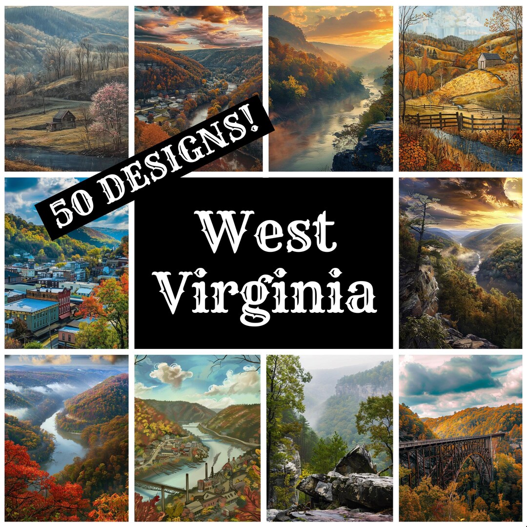 West Virginia Journal Paper, West Virginia Printable Paper, Vintage ...