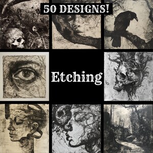 Etching Paper, Etching Printable Paper, Vintage Etching, Etching ...