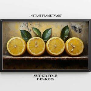 Still Life Lemon Frame TV Art, Still Life Lemon TV Scenery Screensaver ...
