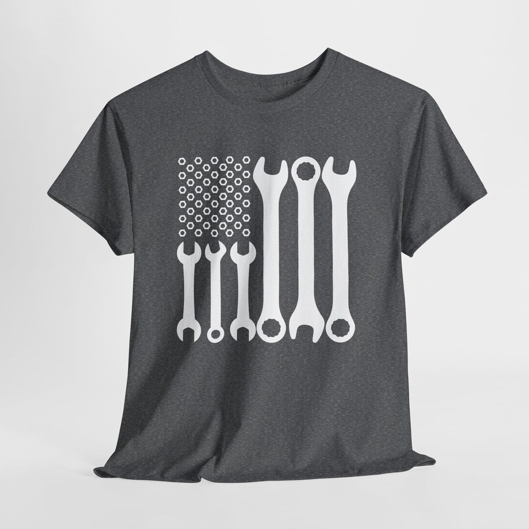 American Flag Wrench Shirt: Patriotic Mechanic Tee - Etsy