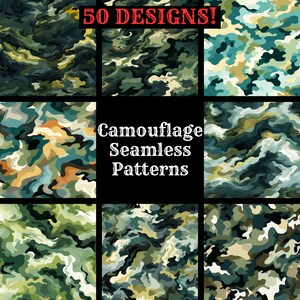 Camouflage Seamless Digital Paper, Printable Scrapbook Paper Seamless ...