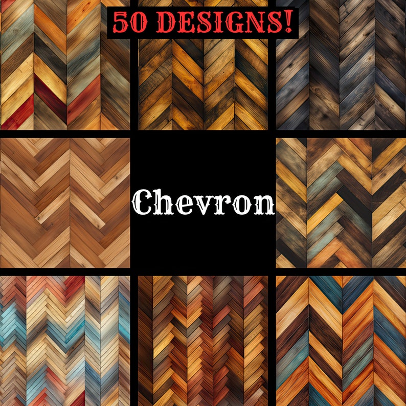 Seamless Chevron Wood Digital Paper, Printable Scrapbook Paper Wood ...