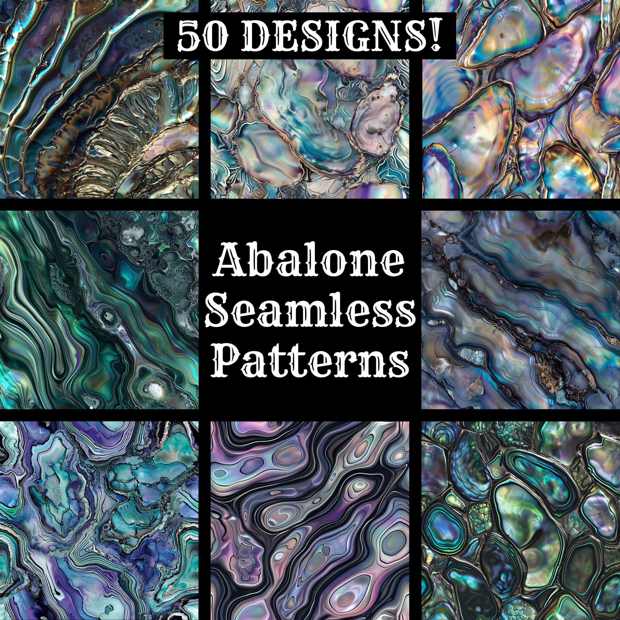 Abalone Seamless Digital Paper for Scrapbooking and Sublimation - Etsy