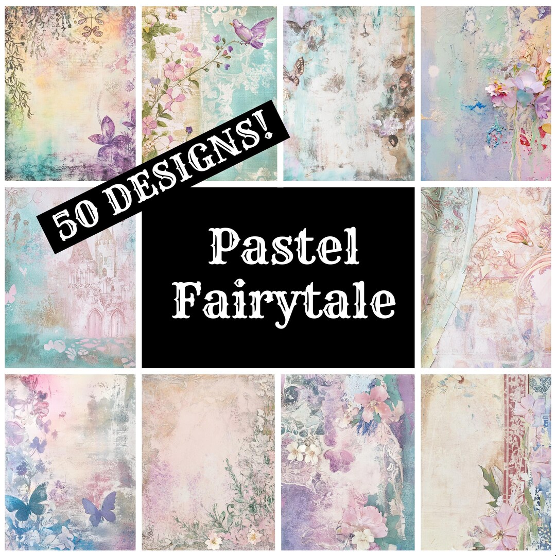 Pastel Fairytale Journal Paper, Pastel Fairytale Printable Paper ...