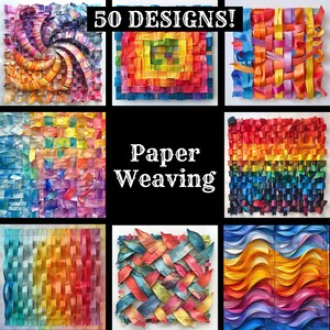 Paper Weaving Paper, Paper Weaving Printable Paper, Vintage Paper ...