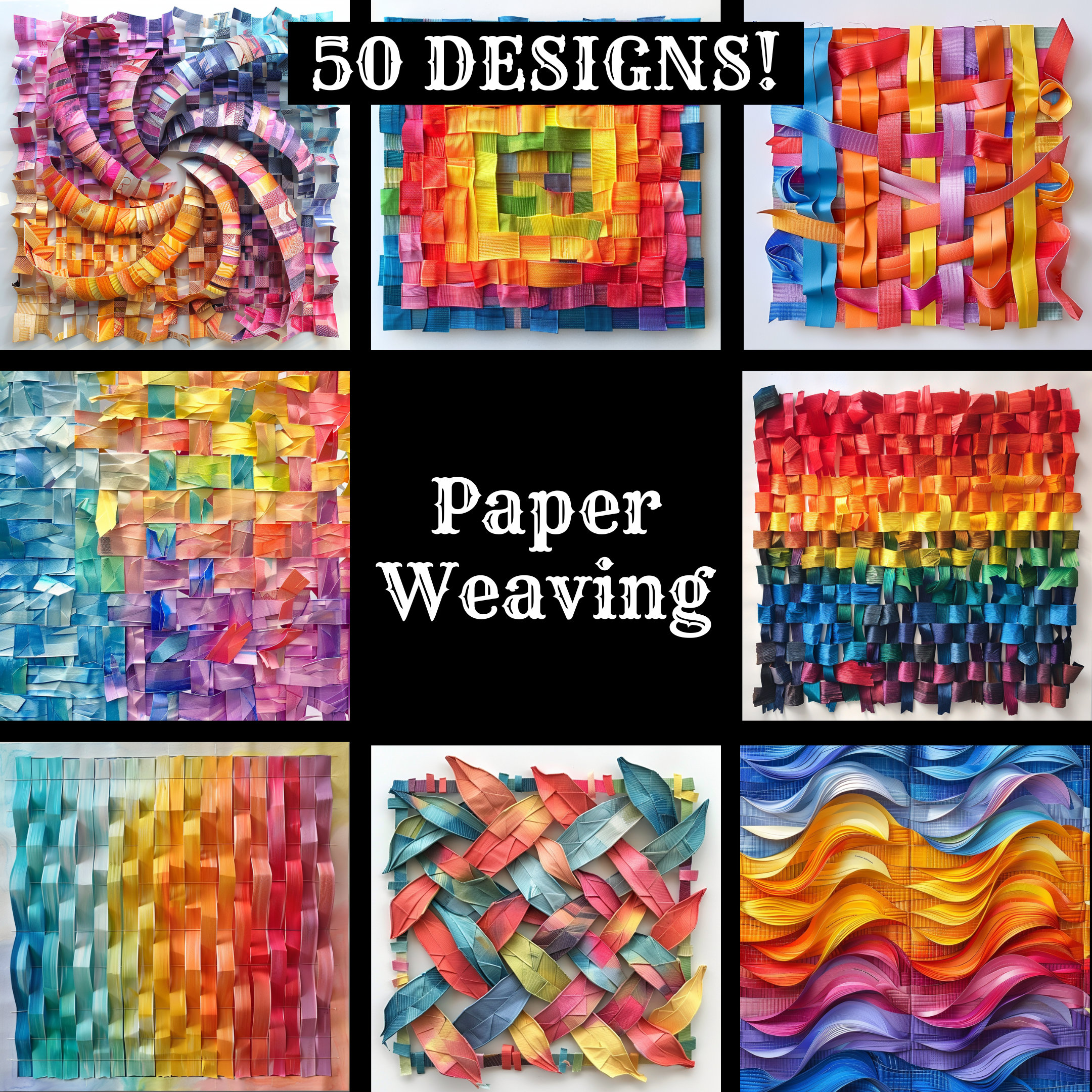 Paper Weaving Paper, Paper Weaving Printable Paper, Vintage Paper ...