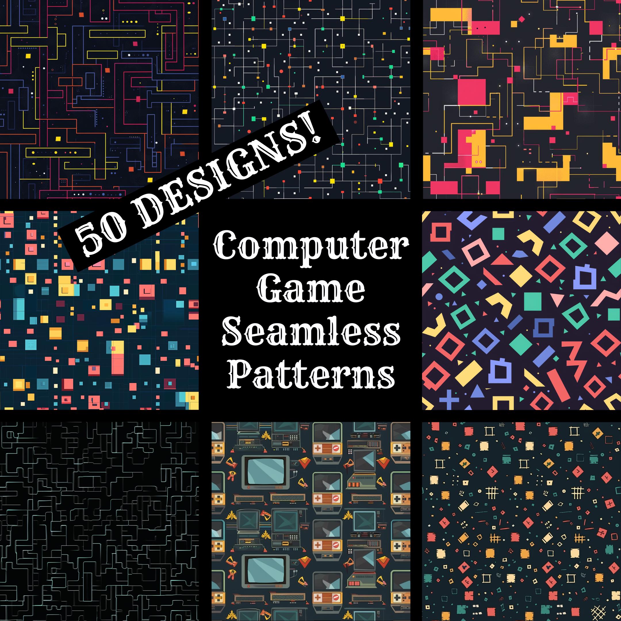 Computer Game Seamless Patterns: 50 PNG Textures (digital Download ...