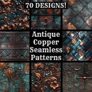 Antique Copper Seamless Digital Paper, Printable Scrapbook Paper ...