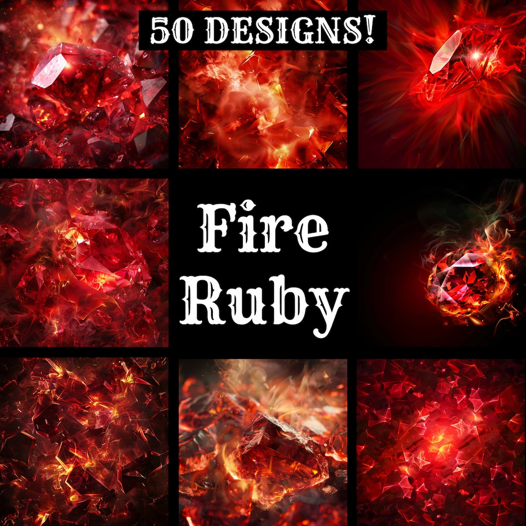 Fire Ruby Paper, Fire Ruby Printable Paper, Vintage Fire Ruby, Fire ...