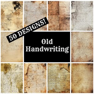 Old Handwriting Journal Paper, Old Handwriting Printable Paper, Vintage ...