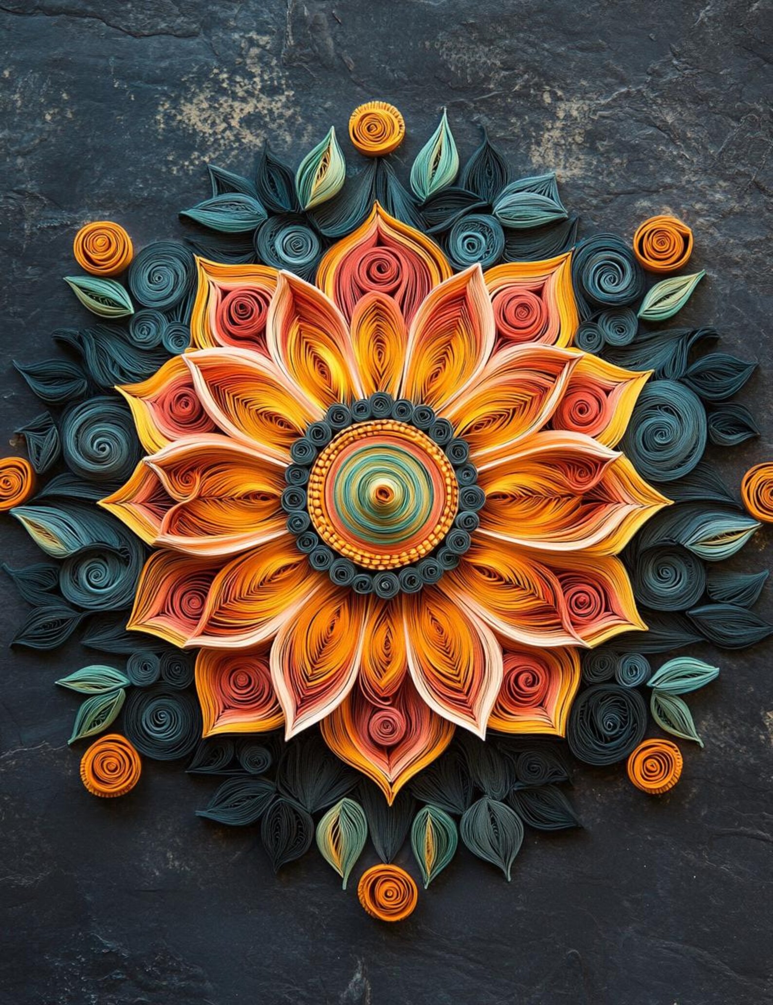 Quilled Mandala Digital Paper: 50 PNG Designs (8.5x11 In) (digital ...