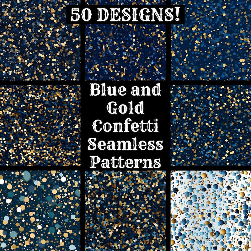 Blue Confetti - Etsy