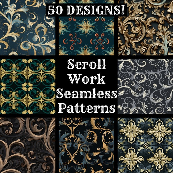 Scroll Work Pattern - Etsy