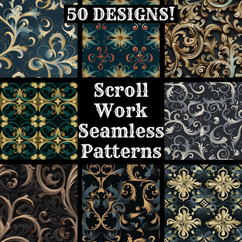 Scroll Stencil - Etsy