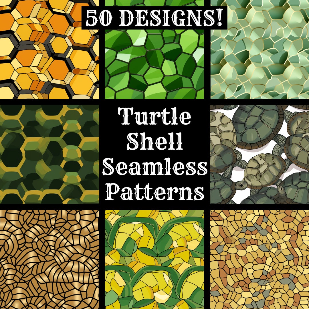 Turtle Shell Seamless Digital Paper, Printable Scrapbook Paper Seamless ...