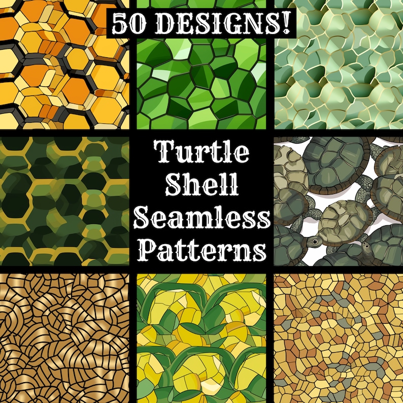 Turtle Shell Seamless Digital Paper, Printable Scrapbook Paper Seamless ...