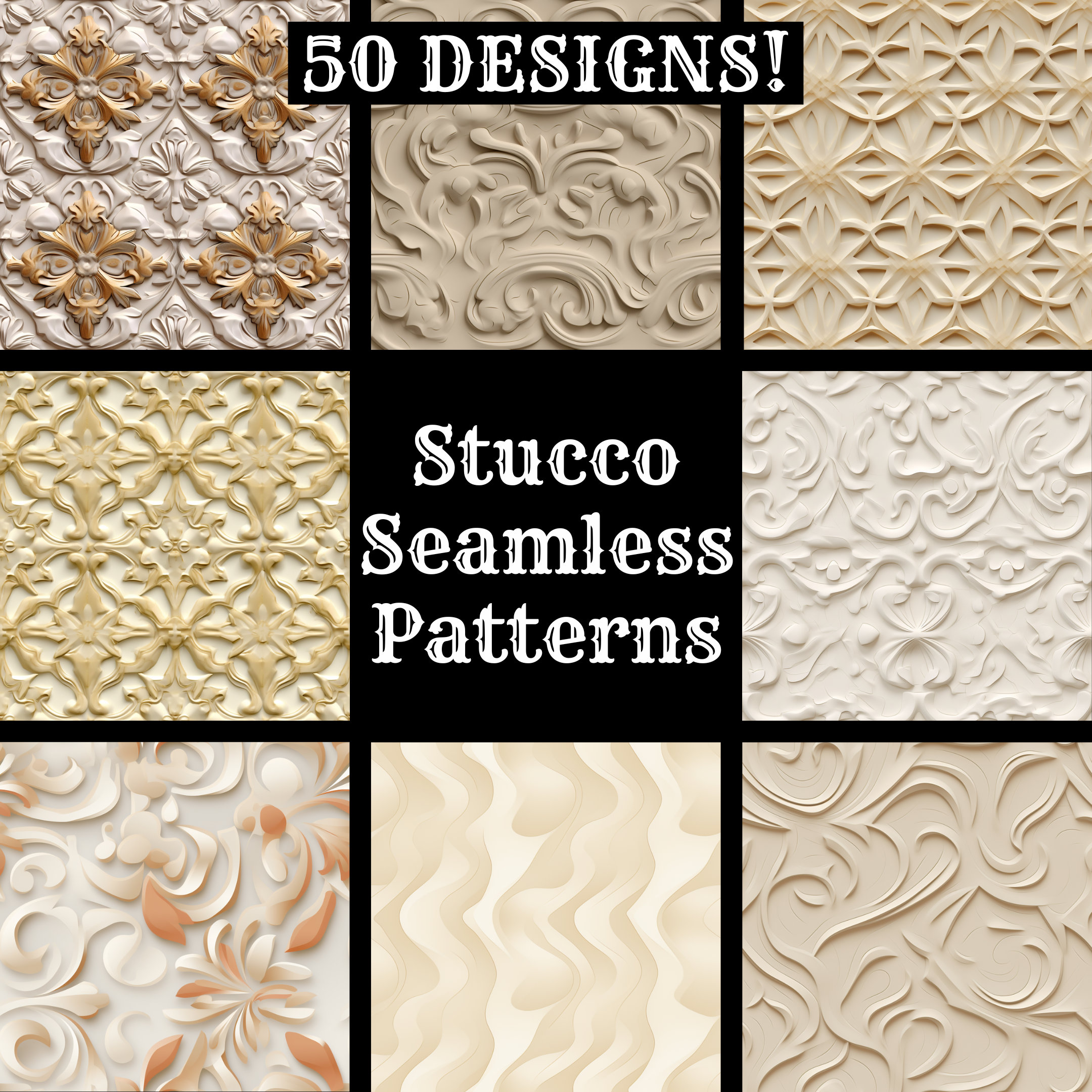 Stucco Seamless Digital Paper, Printable Scrapbook Paper Seamless ...