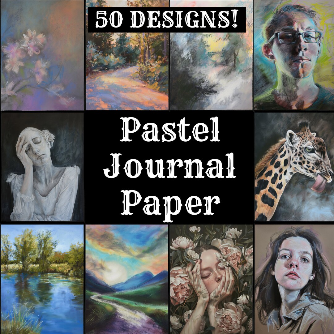 Pastel Journal Paper, Pastel Printable Paper, Vintage Pastel, Pastel ...