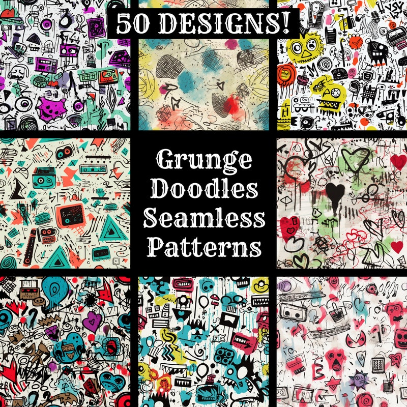 Doodle Pattern - Etsy