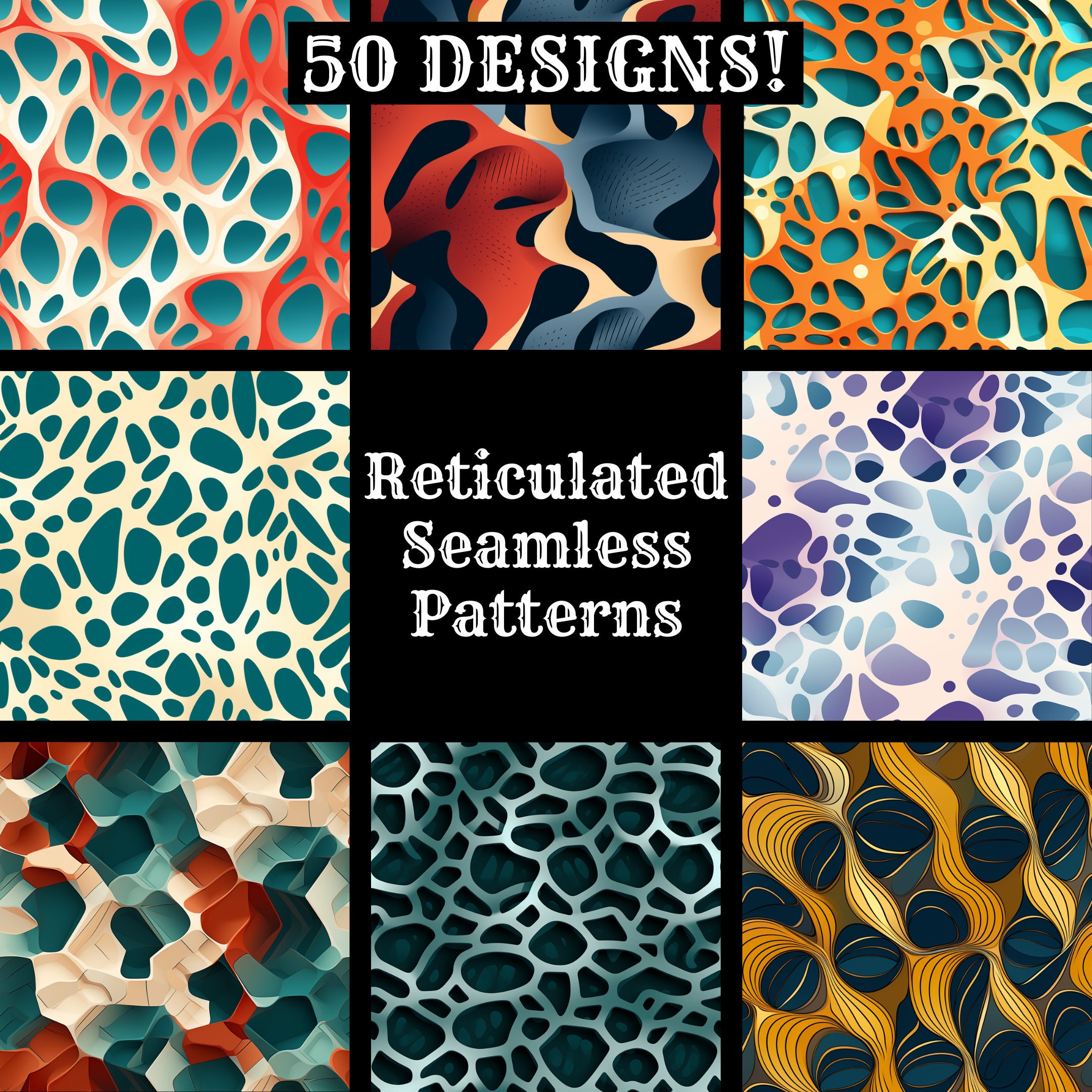 Reticulated Seamless Digital Paper, Printable Scrapbook Paper Seamless ...