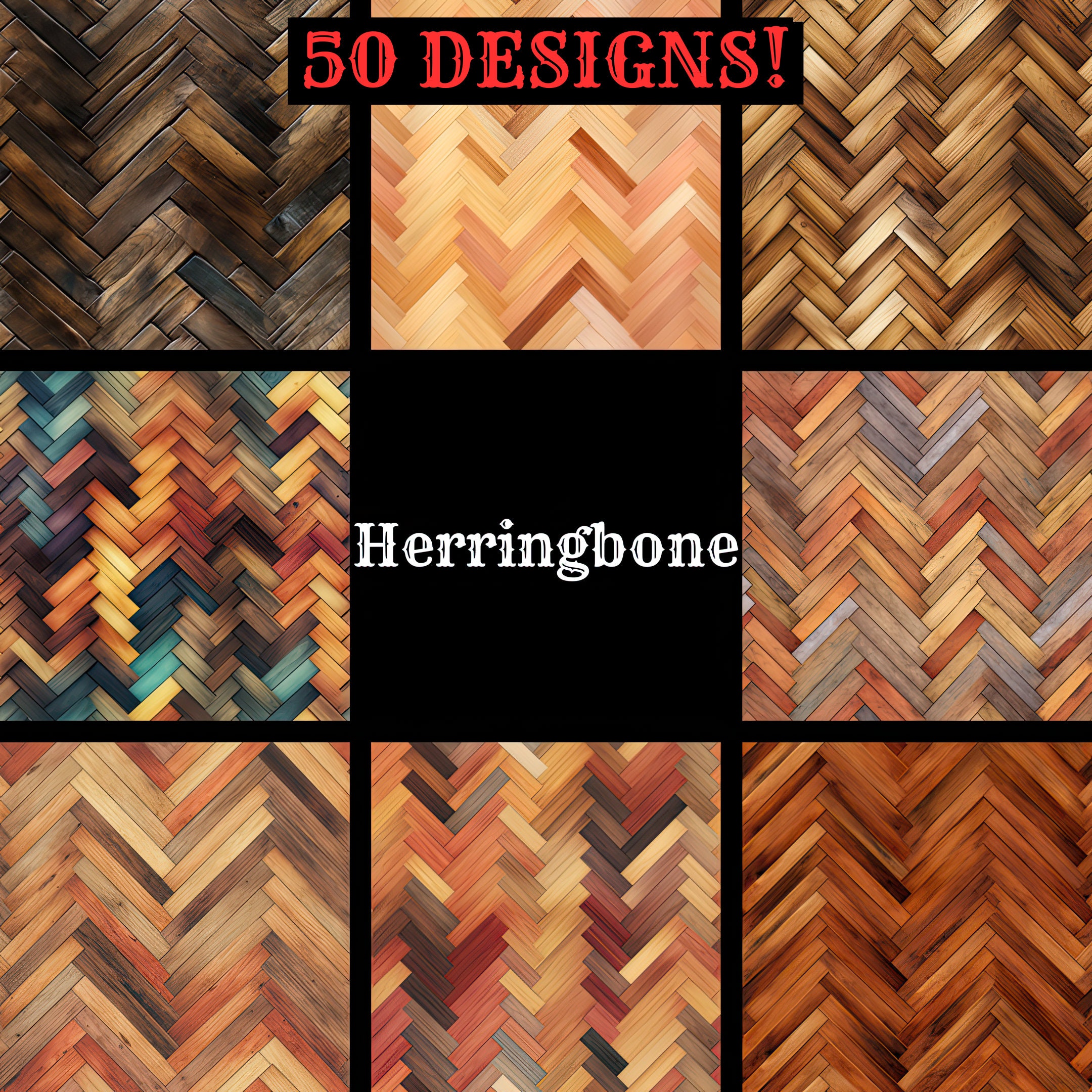 Seamless Herringbone Wood Digital Paper Printable Scrapbook - Etsy