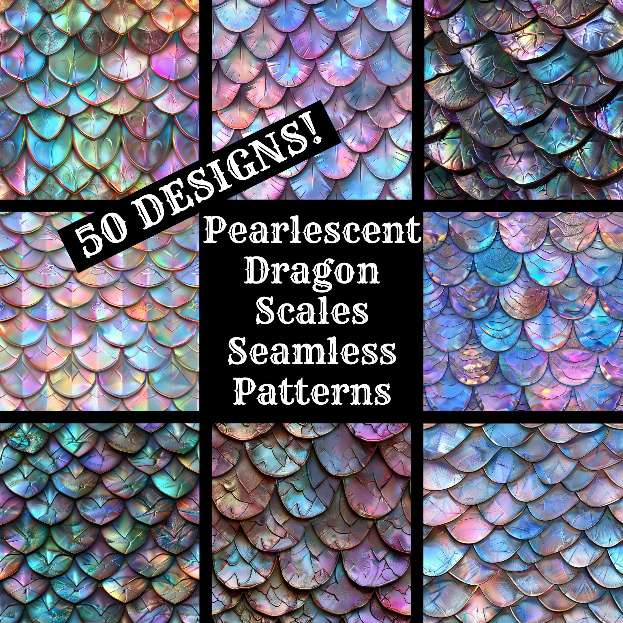 Pearlescent Dragon Scales Digital Paper, Seamless Scales for ...